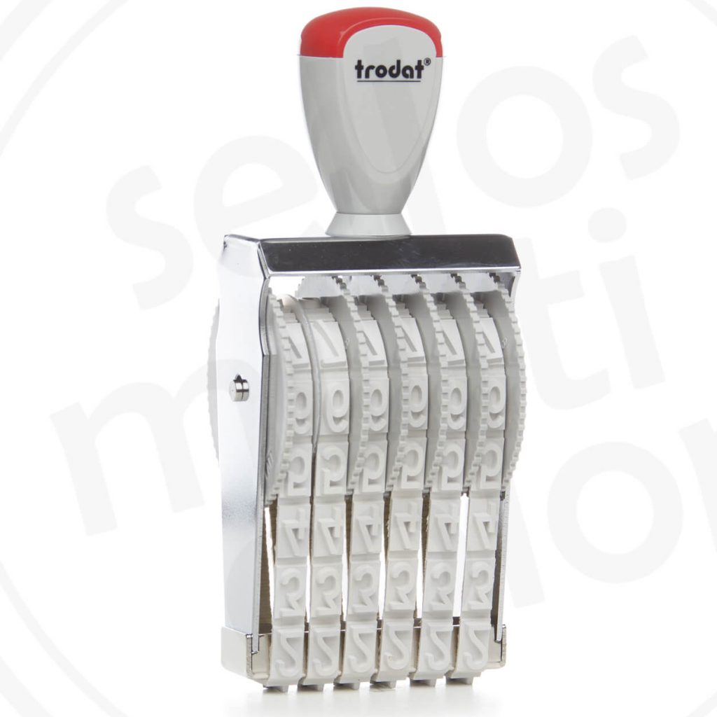TRODAT Numerador manual 15126 texto 12mm 6 bandas - Sellos Multicolor - Distribuidor de Sellos ...